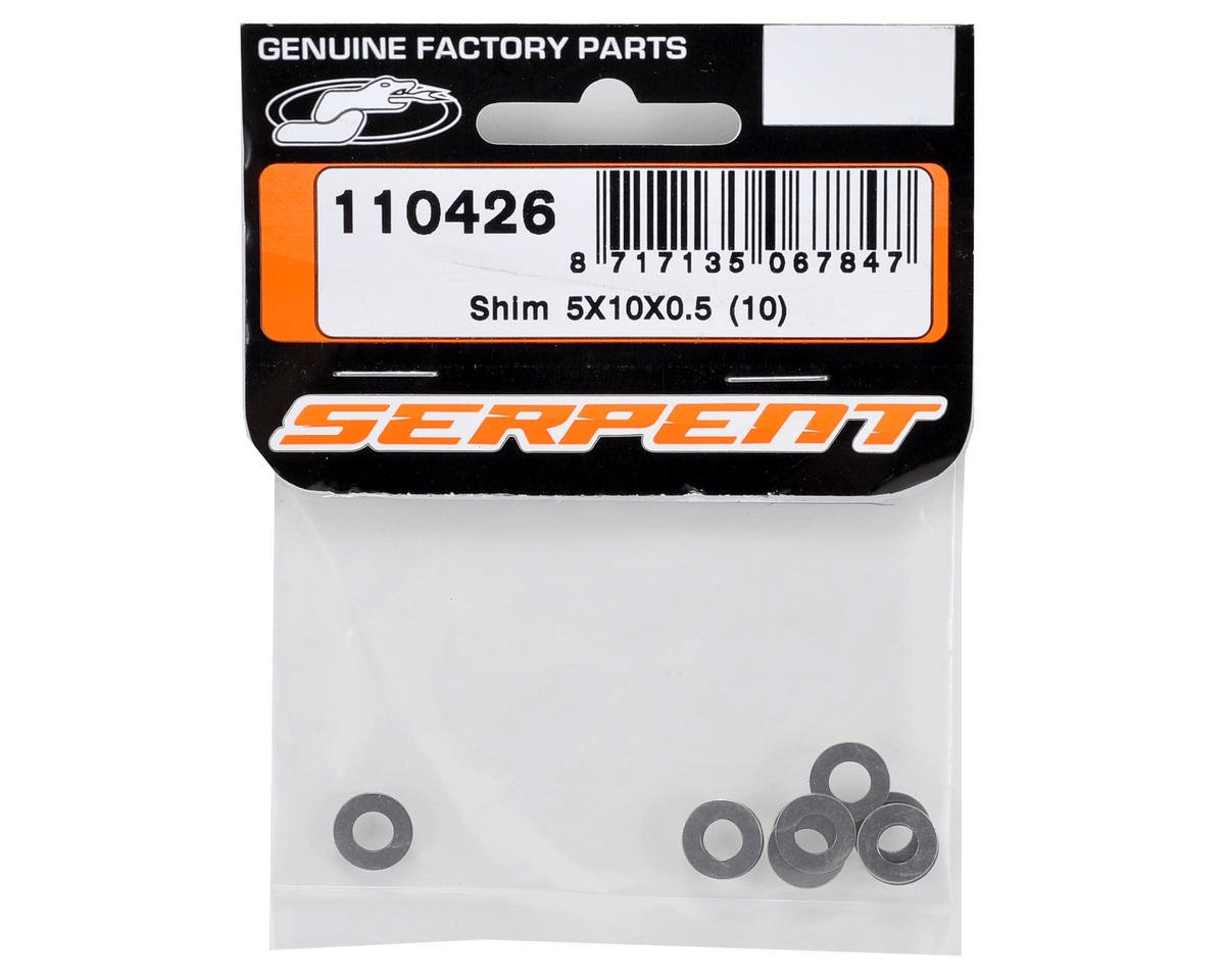 Serpent #110426 Shim 5x10x0.5 (10) by Serpent