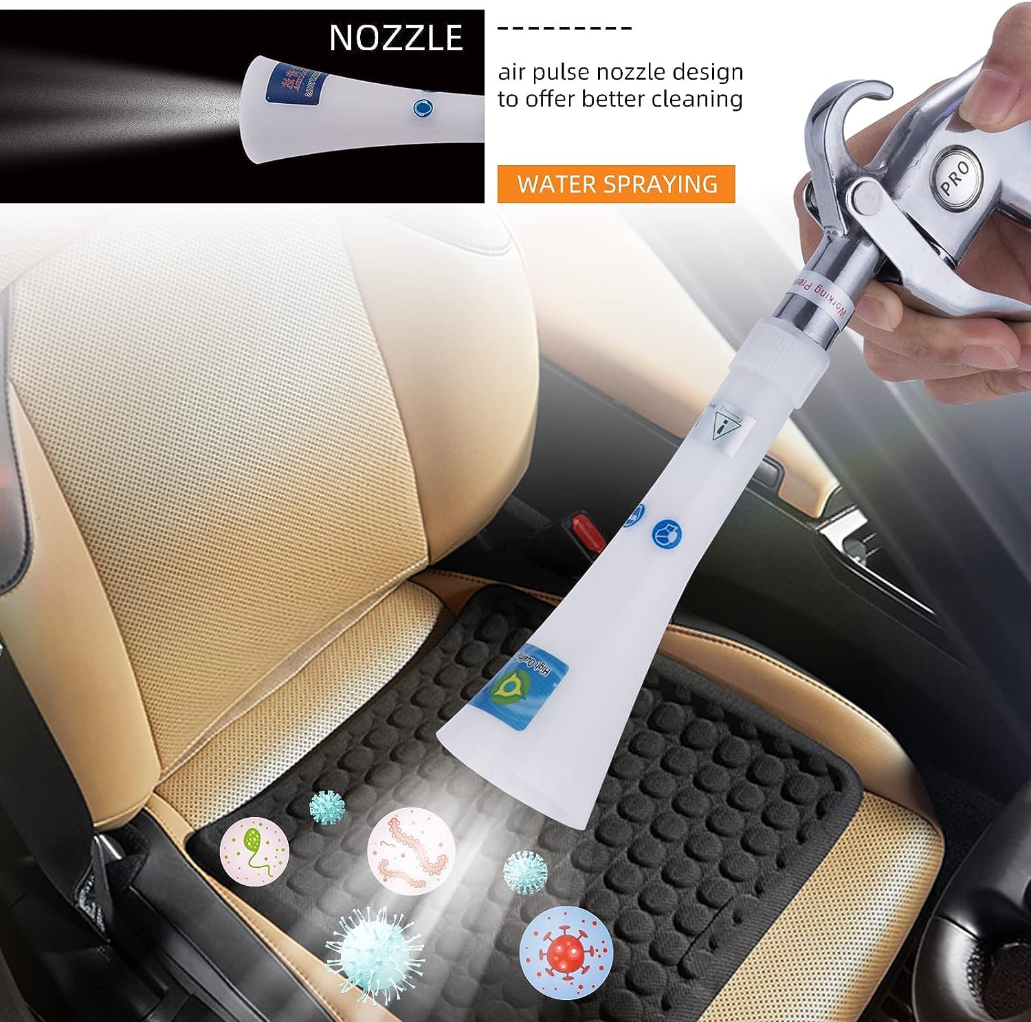 GOCCIDA Car Cleaning Gun High Pressure Car Cleaning Tool Air Blow Gun Car Detailing Kit Interior Cleaner Air Duster Blower Gun Pneumatic Air Compressor Auto Detailing Tool for Car Upholstery