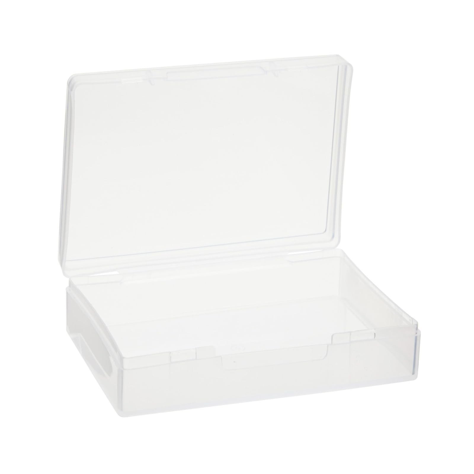 Okuna Outpost 6 Pack Small Clear Plastic Storage Boxes with Lids for School Crafts, TGC Trading Cards Game Travel Cases, 3.7 x 2.5 in