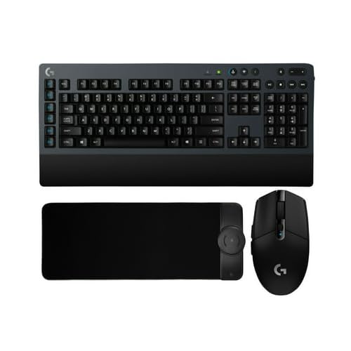 Logitech G613 Gaming Keyboard Bundle With Logitech G305 Wireless Gaming Mouse, and Mouse Pad with Wireless Charging (3 Items)
