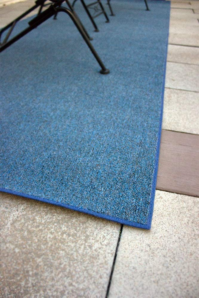 KOECKRITZ 12'x14' - Cobalt - Indoor/Outdoor Area Rug Carpet, Runners & Stair Treads with a Premium Nylon Fabric Finished Edges