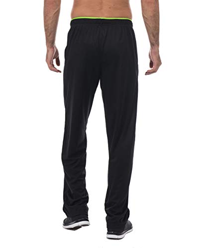 CENFOR Men's Sweatpant with Pockets Open Bottom Athletic Pants for Jogging, Workout, Gym, Running, Hiking, Training(Black,S)