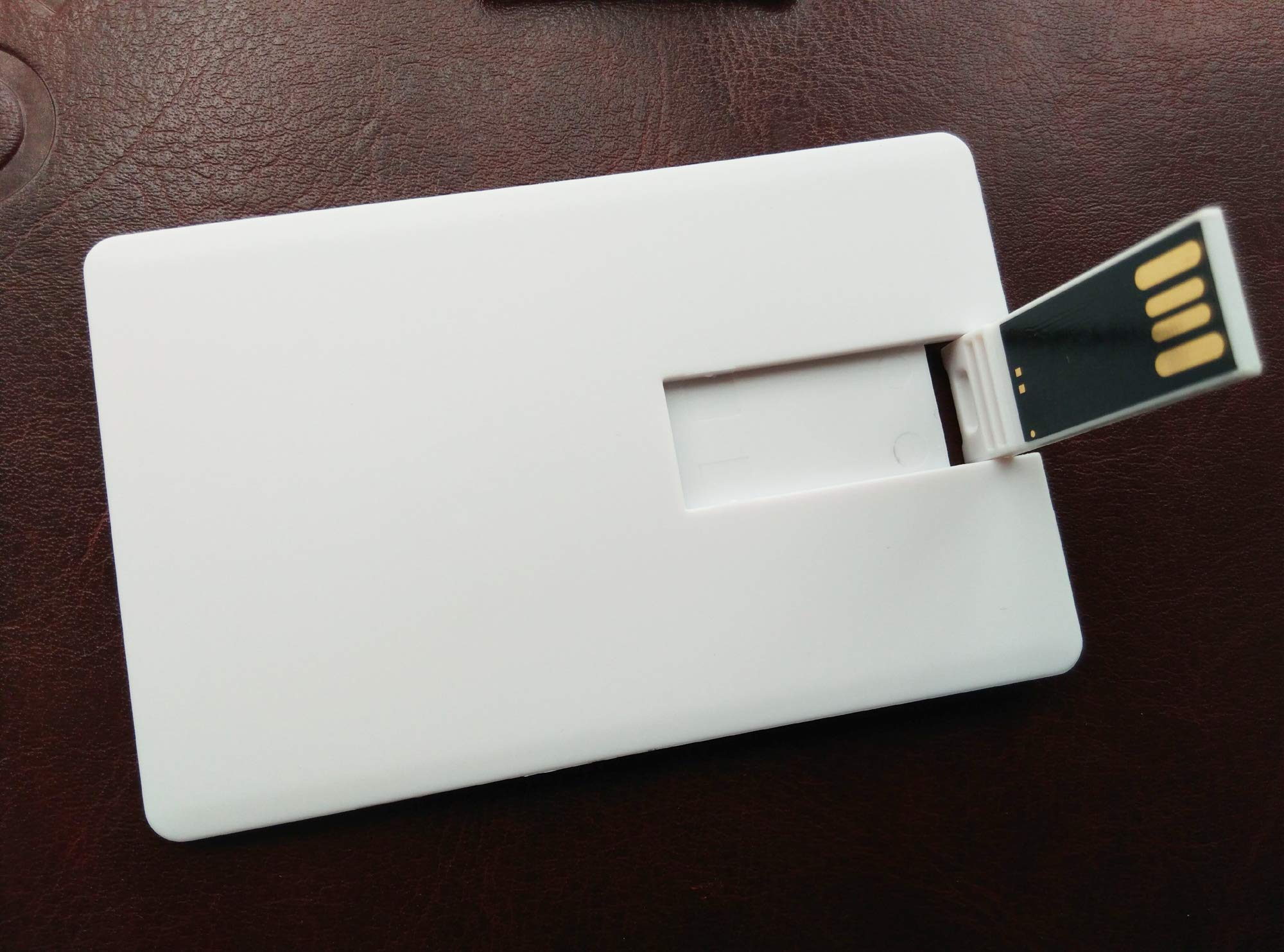 Credit Card USB Flash Drive Blank DIY Memory Stick Wholesale Bulk Pack 5 (64GB, White)