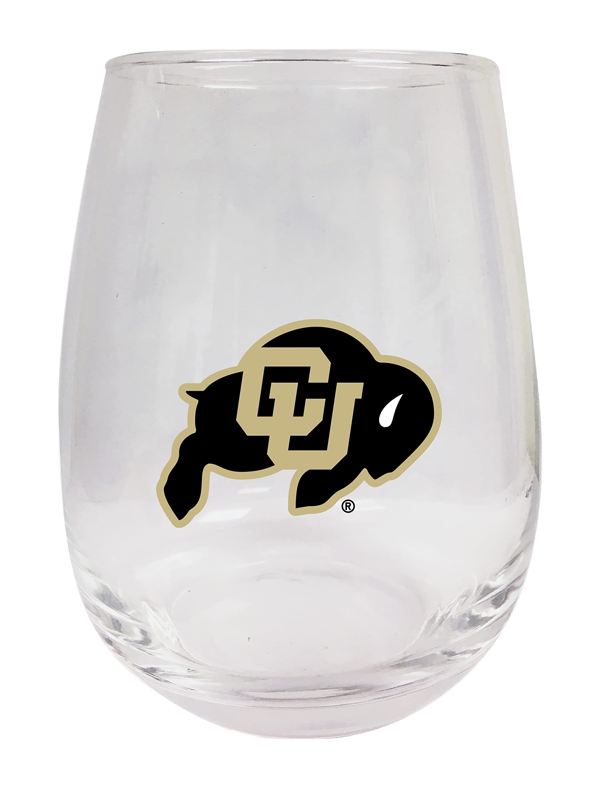 Colorado Buffaloes 9 oz Stemless Wine Glass Officially Licensed Collegiate Product
