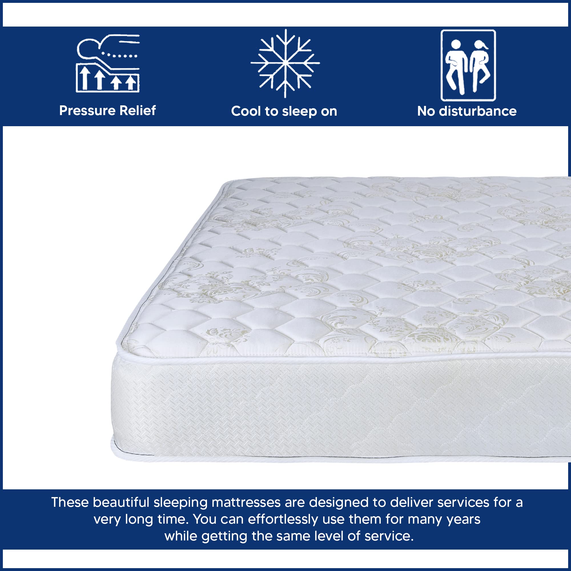 Mayton 9-Inch Gentle Firm Tight top Innerspring Mattress And 8-Inch Wood Box Spring/Foundation Set Full