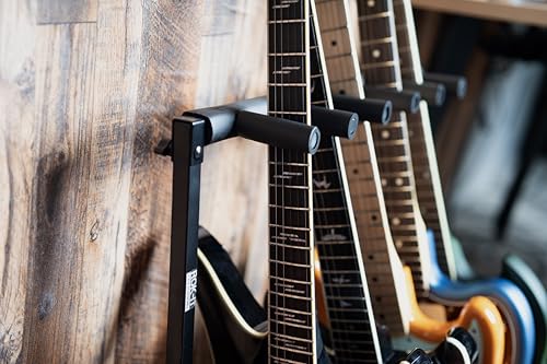 Rok-It Multi Guitar Stand Rack with Folding Design; Holds up to 5 Electric or Acoustic Guitars (RI-GTR-RACK5)