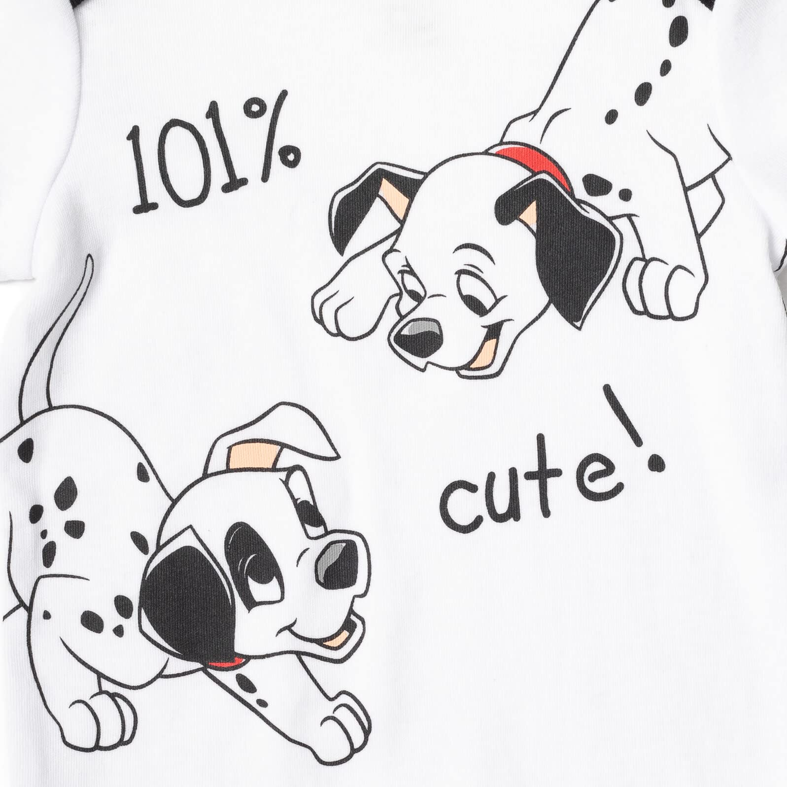 Disney 101 Dalmations Patch Newborn Baby Boys Bodysuit Pants and Hat 3 Piece Outfit Set White 0-3 Months