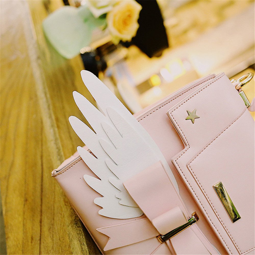 Smilovely Cardcaptor Sakura Angel Wings Bowknot Cute Lolita Handbag Anime Cosplay Shoulder Bag