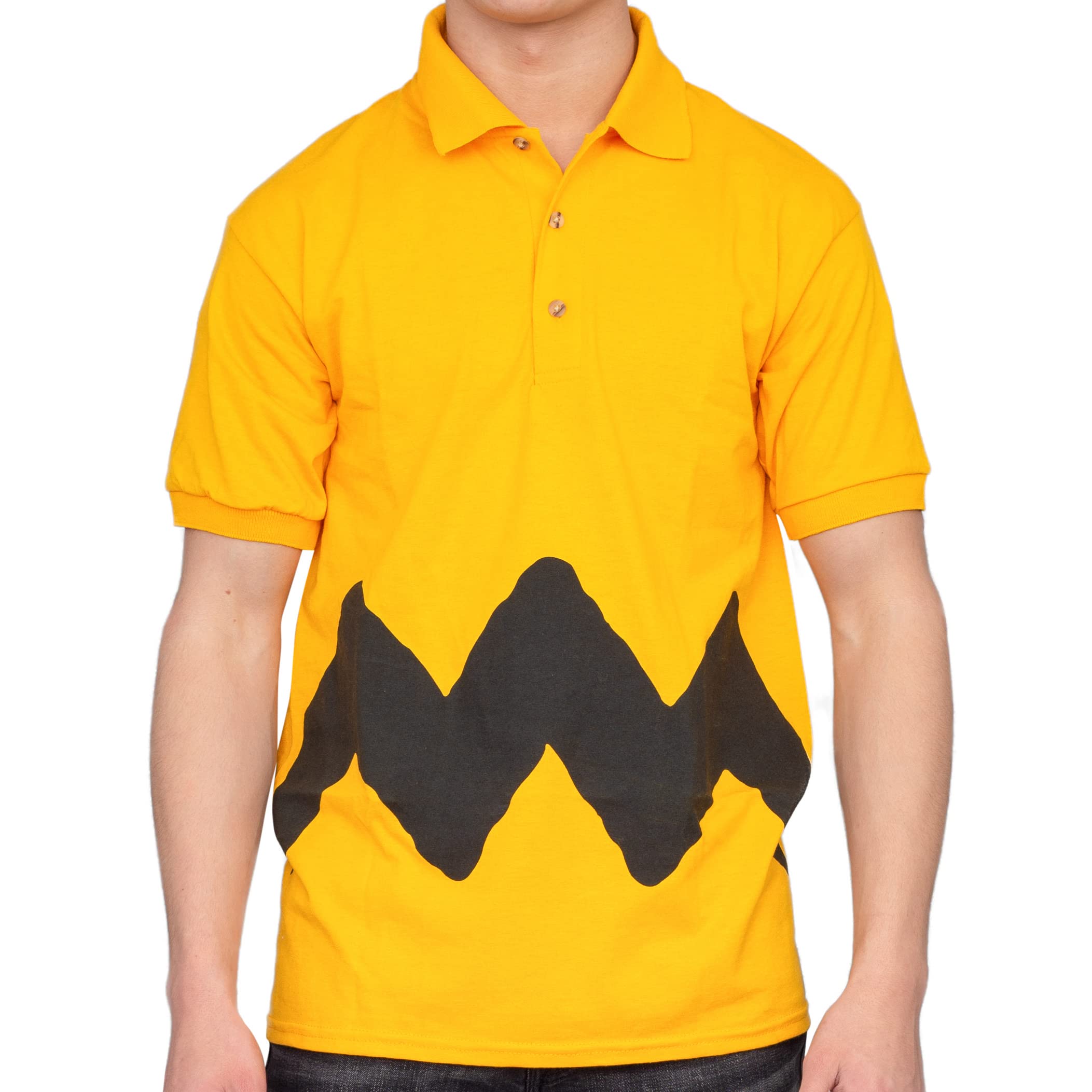 Charlie B Halloween Costume Polo Shirt Yellow Zig Zag T-shirt Cosplay