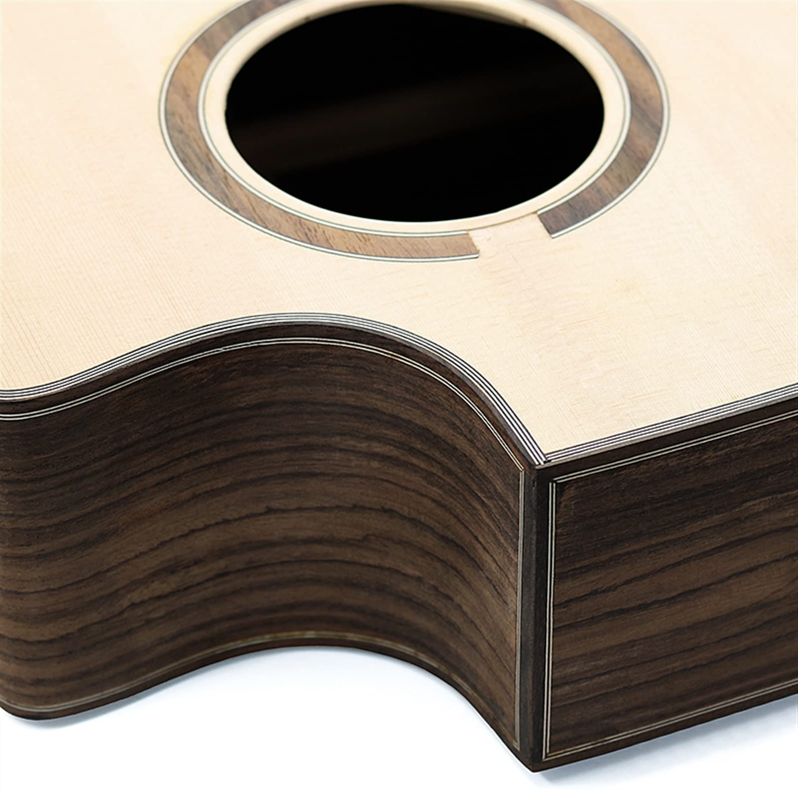DIY Guitar Body Folk Guitar Missing Corner Full Single Finished Barrel Combination Rosewood Spruce Veneer DIY Guitar Material
