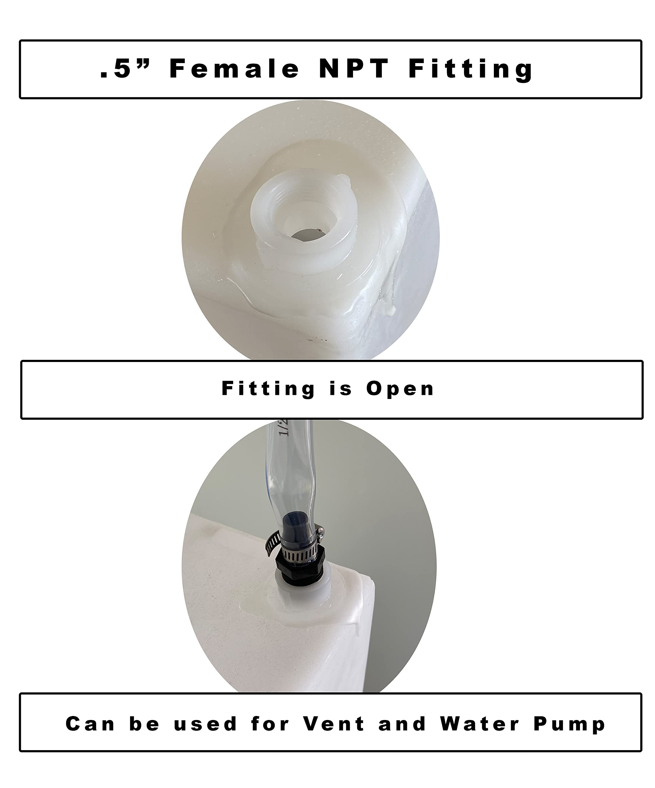Class A Customs | 25 Gallon RV Concession Fresh and Gray Water Tank & Plumbing Kit | T-2500-BPK