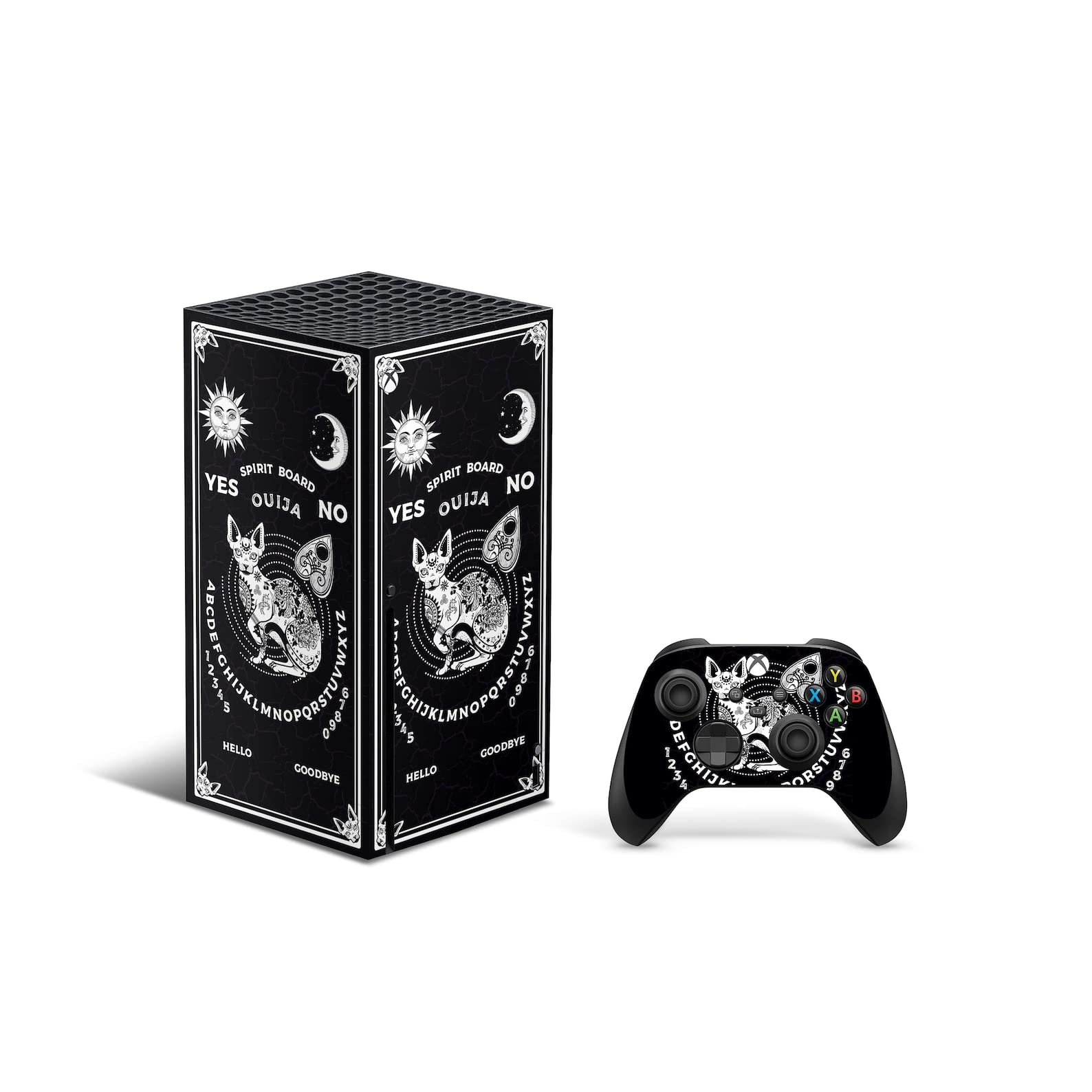 ZOOMHITSKINS Compatible with X1 Series X, Ouija Black White, Durable, Bubble-Free, Made in USA