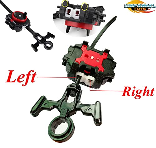 MECHGYRO Burst Launcher LR Play Blade Blade Toy Set Metal Fusion Gyros B-186 DB #01 ROAR BAHAMUT God Bey Battling Top Toys Left Right Launcher Handle Grip Evolution Blades Game Set Gift for Boys 8-12+