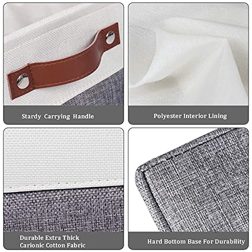 MeCids Storage Bins - 3-Piece Packs Collapsible Fabric Large Storage Baskets Bins - Organizers and Storage for Closet Shelves, Toy, Office, Nursery β Large, Medium & Small Sizes
