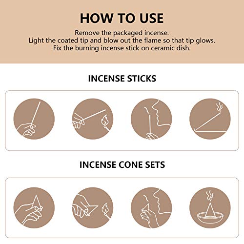 Incense Cones, Scented Incense Sticks, Incense Sticks with Incense Cones Gift Set, Incense, Incense Sticks, Incense Sticks Variety Pack, Incense Sticks Gift Set