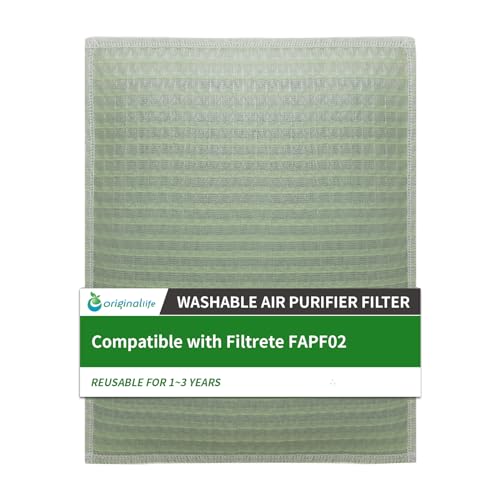 Originallife Washable Reusable Air Cleaning Filter, 9" x 15" Compatible With 3M Filtrete FAPF02, FAPF02-4, FAPF02-6, RAP.010915, RAP.01091,Replace HEPA Filter