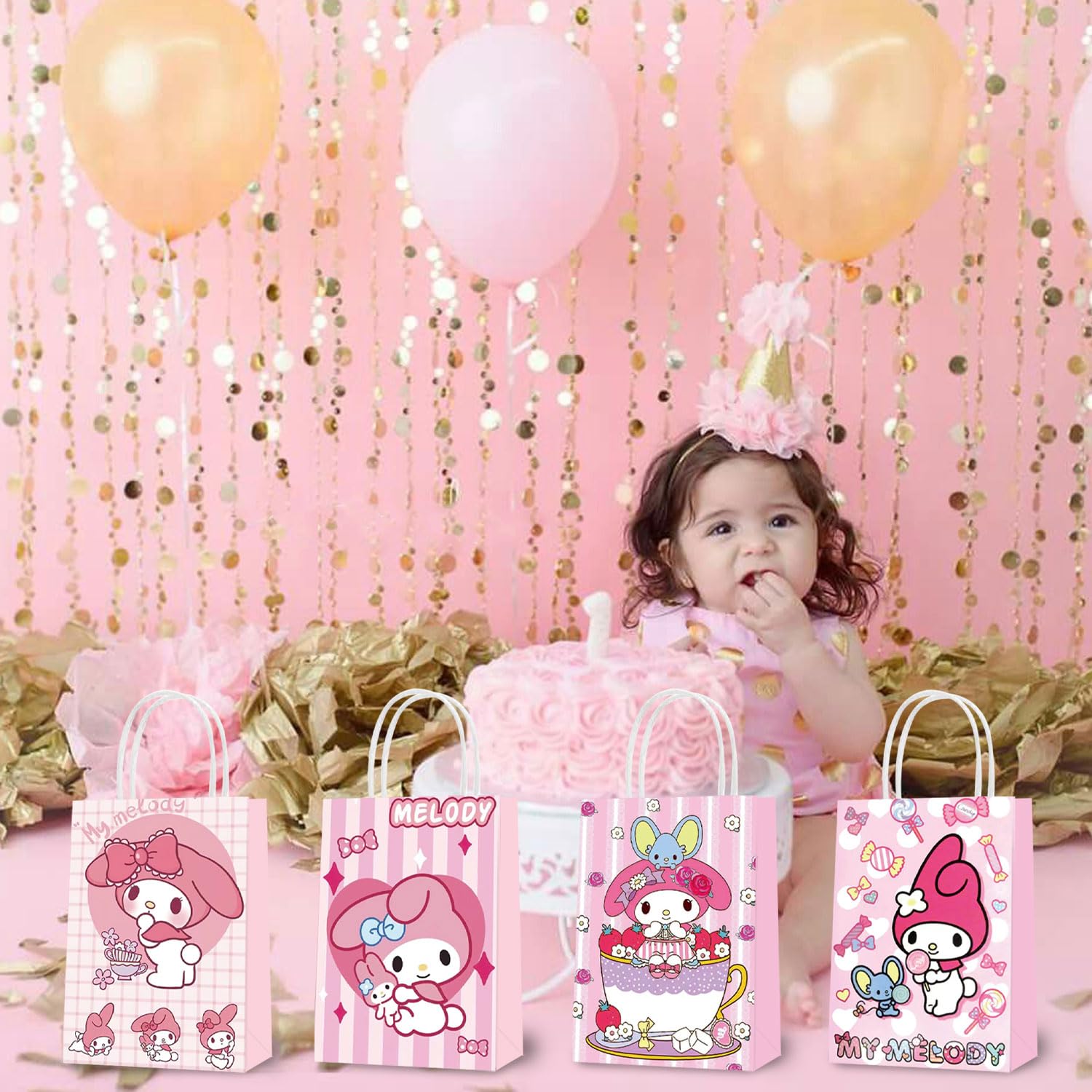 Generic 16 Pcs π π π π²πΉπΌπ±π Party Bags,Party Favor Bags,π π²πΉπΌπ±π Theme Birthday Party Decorations, Goody Bags Candy Gift Bags for Adults Boy Girls Birthday Party, pink