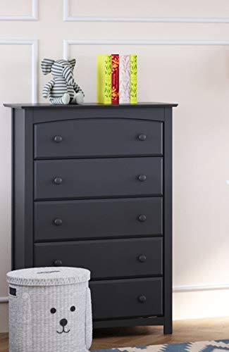 Storkcraft Kenton 5 Drawer Dresser (Gray) & STORKCRAFT Alpine 6 Drawer Dresser - Gray