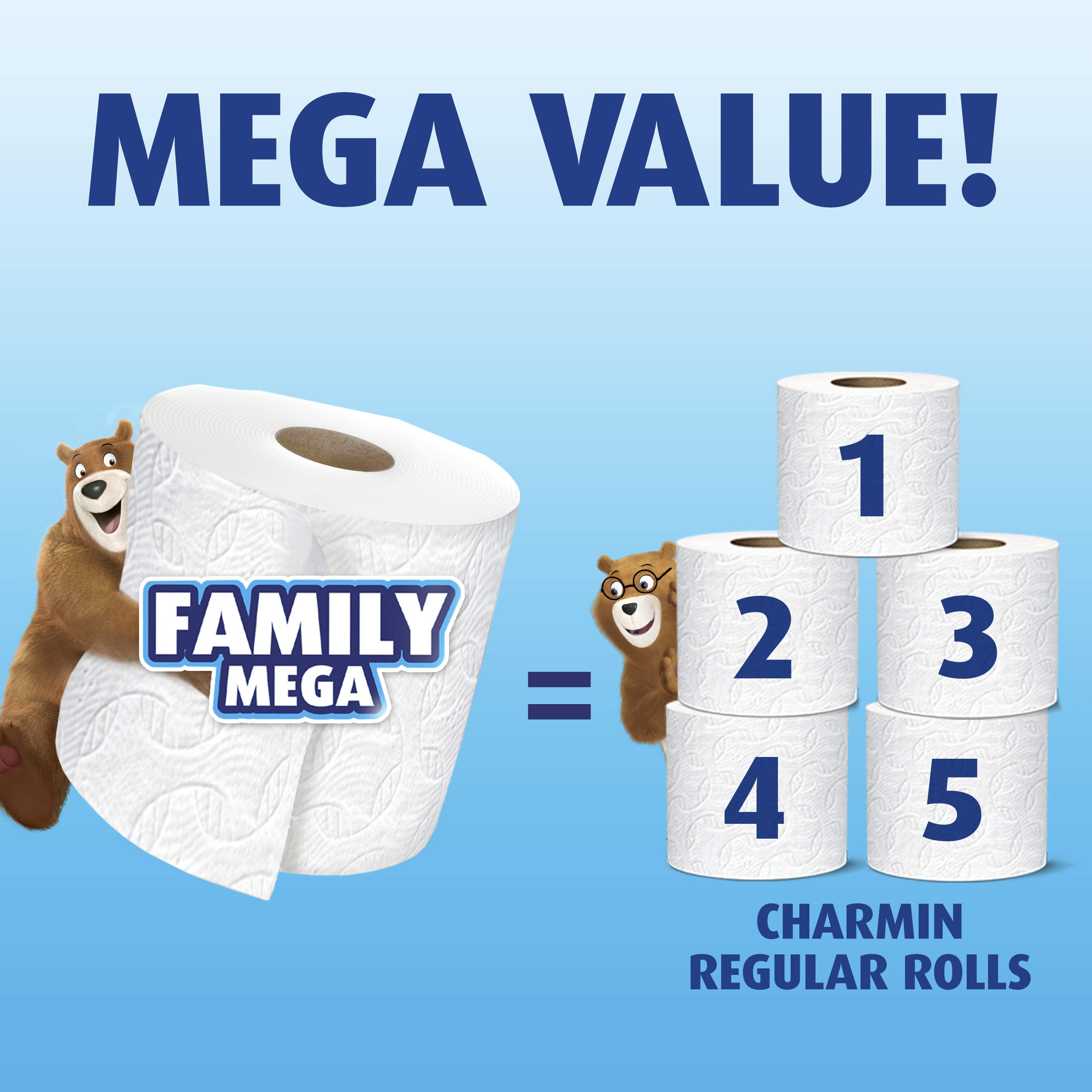 Charmin Ultra Strong Clean Touch Toilet Paper, 24 Family Mega Rolls and Bounty Quick-Size Paper Towels,12 Family Rolls, Bundle (Packaging May Vary)