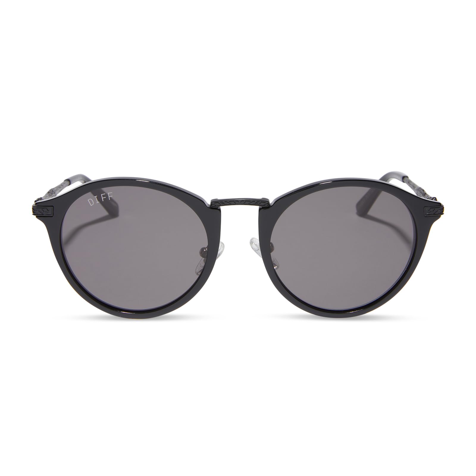 DIFF Harry Potter 2.0 Designer Round Sunglasses for Men and Women UV400 Protection, Tuxedo Black + Yule Ball Grey