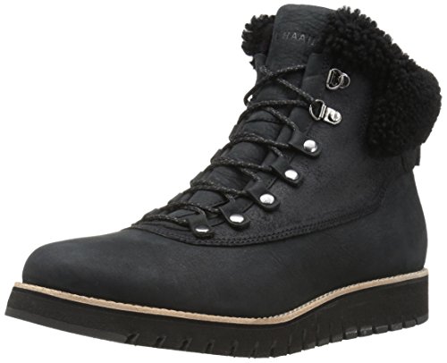 Cole Haan Women's Zerogrand Explorer Hiker Hiking Boot, black leather waterproof/black shearling, 6.5 B US