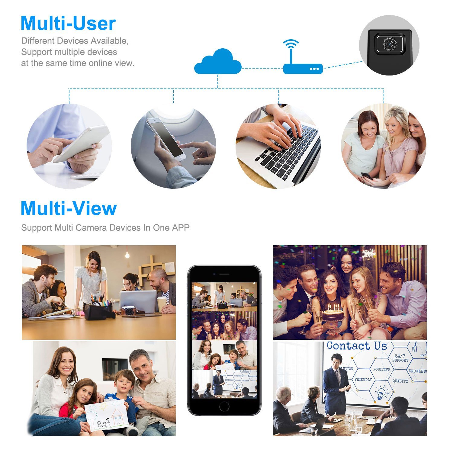 Hidden Spy Camera,1080P WiFi ,Mini, Portable Wireless Security Cameras Video Recorder IP Cameras Nanny Cam with DIY Interchangable Lens/Motion Detection for Indoor Outdoor Monitoring