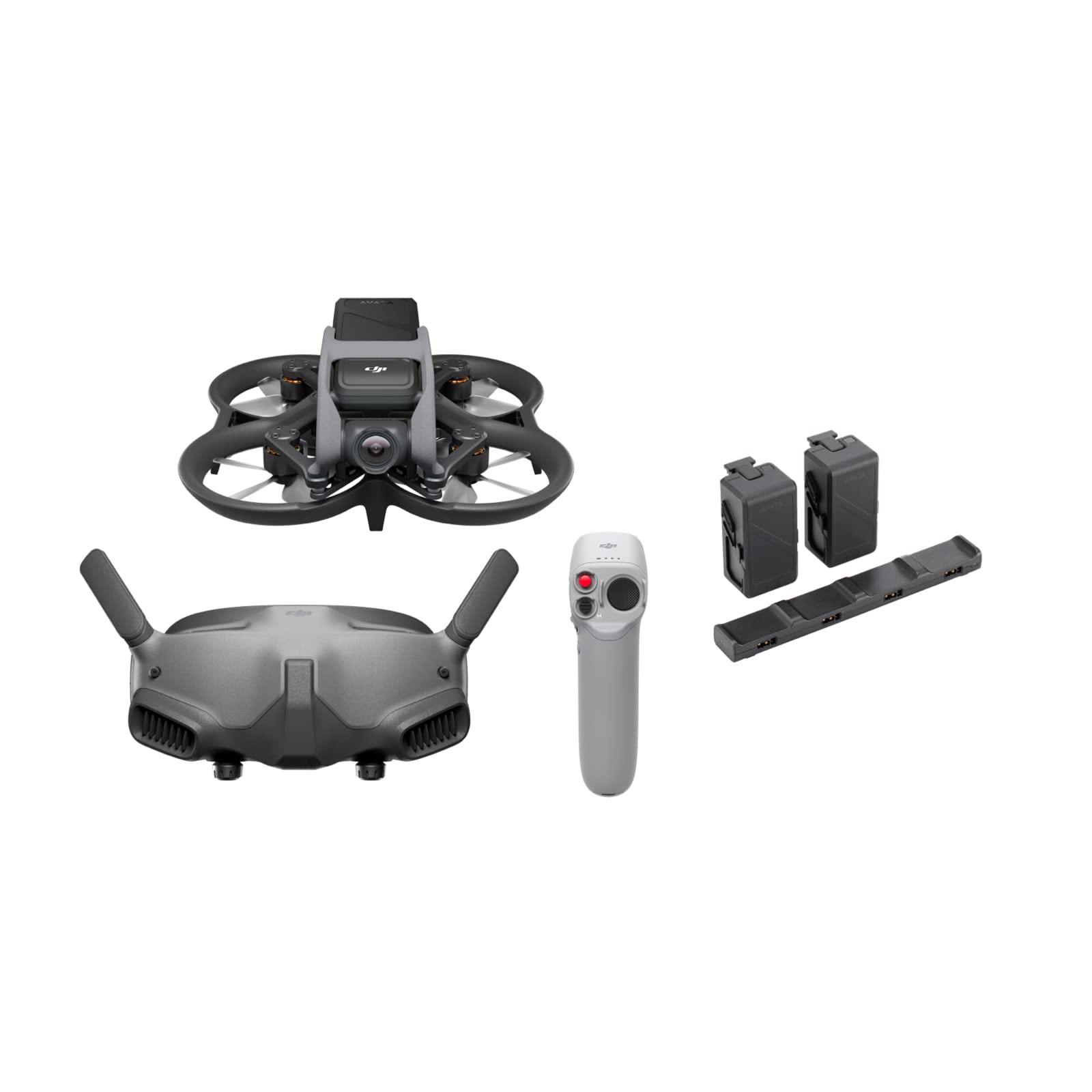 DJI Avata Pro-View Combo (DJI Goggles 2) + Fly More Kit - FPV Drone UAV Quadcopter with 4K Video, 2 More Batteries, and a Charging Hub for Up to 36-Min Flight Time, Super-Wide 155° FOV