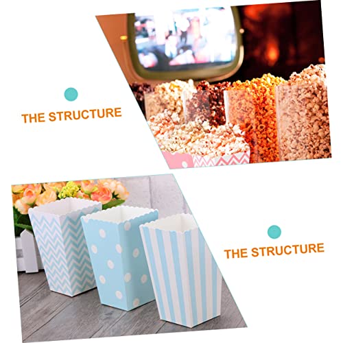 TOGEVAL 48pcs Popcorn Boxes Popcorn Box Cajitas De para Candy Popcorn Snack Container Paper Popcorn Case French Fries Boxes Bridal Shower Popcorn Boxes Popcorn Buckets Bride