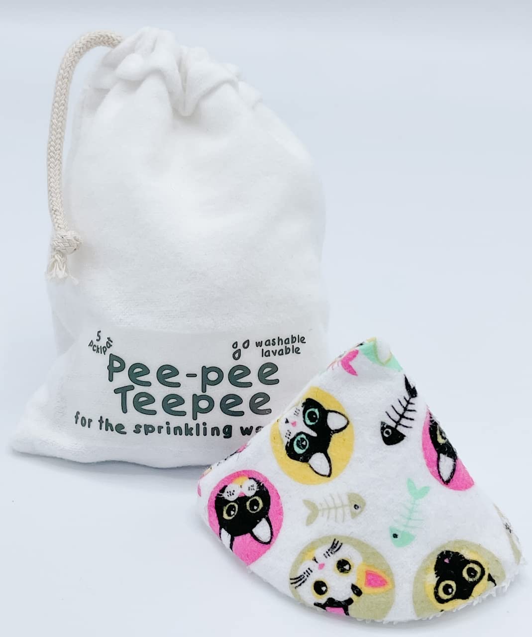 Pee Pee Teepee Cats with LAUNDRY bag 5 pieces baby boy pee shield babyboy essentials peepeeeteepee baby boy teepee pee shield pee covers