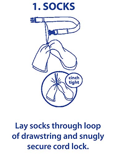 Laundry Loop with Sock Snare, Premium Sky Blue Laundering Strap