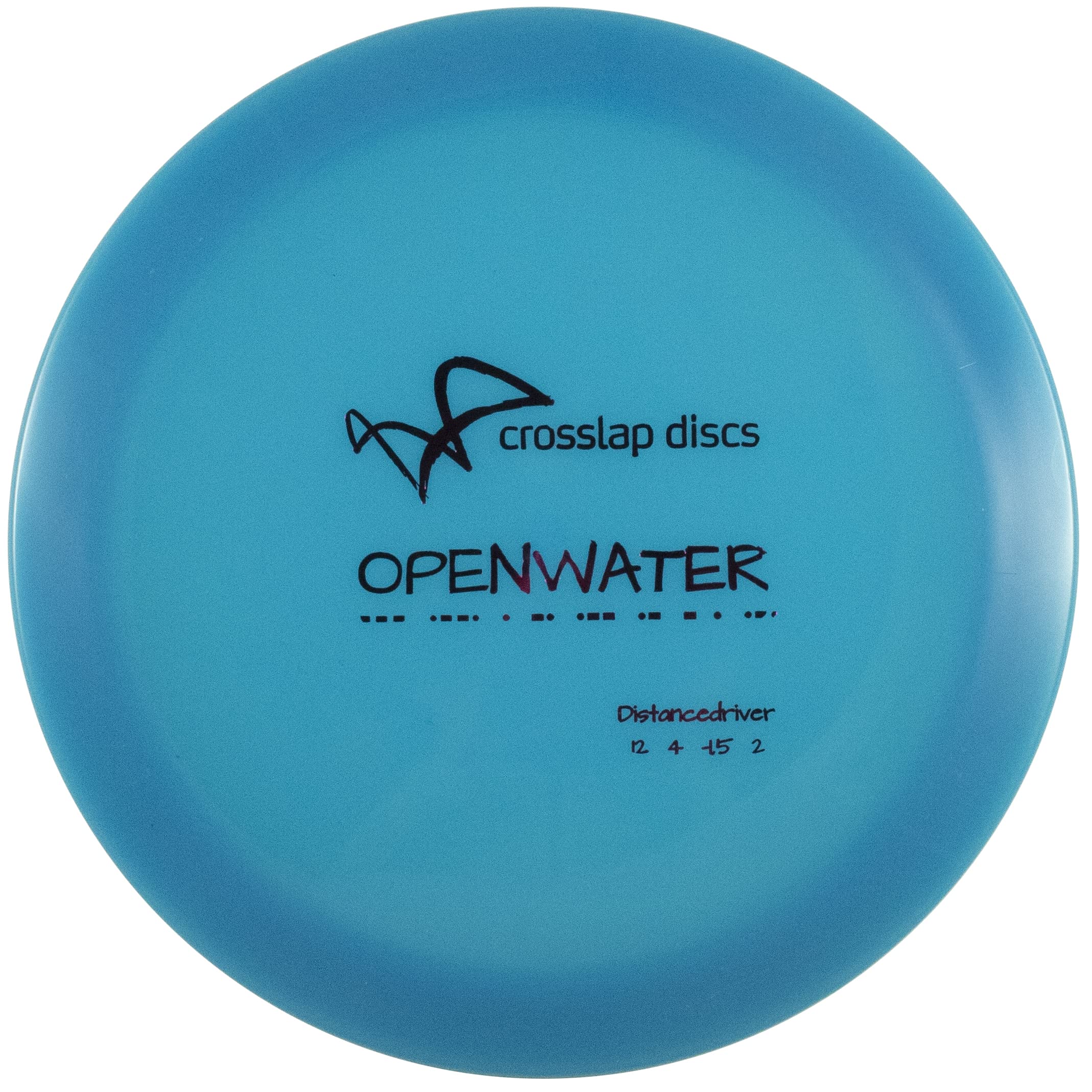 Crosslap Openwater in Platinum Plus | Beginner Disc Golf Distance Driver (173-176 Grams, Blue)