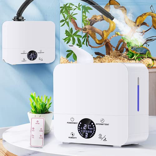 Reptile Humidifiers, Reptile Fogger for Terrariums, Smart Touch Screen Adjustable Fogger with Timer, Intelligent Constant Humidity Reptile Fogger for Reptiles/Amphibians