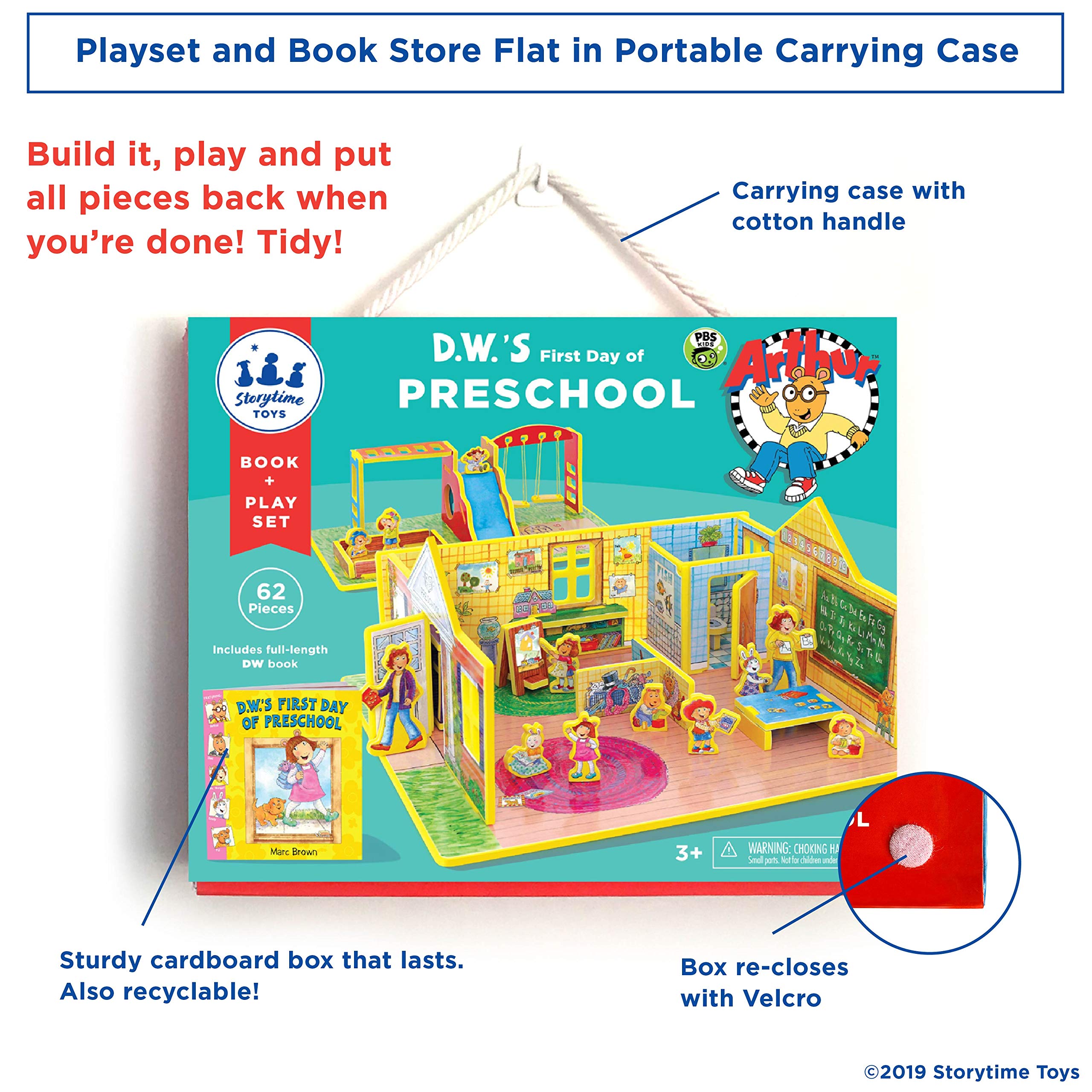 STORYTIME TOYS D.W.'s First Day of Preschool 3D Puzzle - Book and Toy Set - 3 in 1 - Book, Build, and Play
