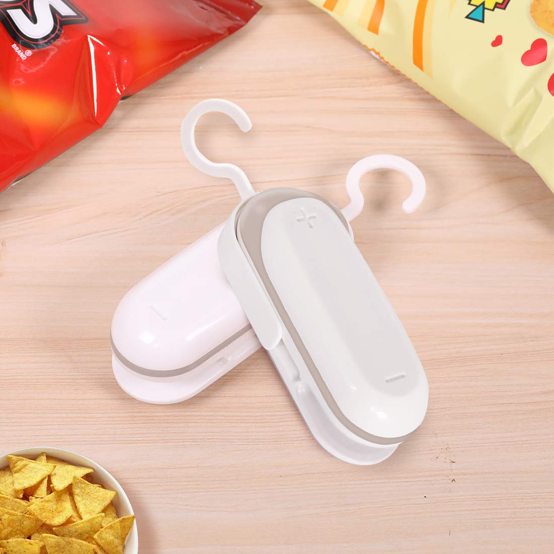mempedont Mini Bag Sealer – Heat Sealer for Plastic Bags – Vacuum Food Sealer and Cutter – Portable and Practical– Handheld Bag Sealer – Set of 2