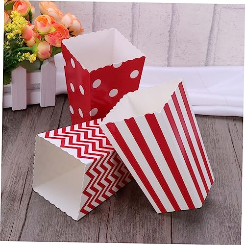 ULTECHNOVO 30pcs Popcorn Snack Box Container Pink Containers Paper Boxes for Food Popcorn Boxes Candy Popcorn Movie Night Popcorn Boxes Candy Bags Food Paper Container Popcorn Carton Chicken