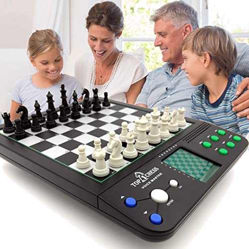 Top 1 Chess ππΉπ²π°ππΏπΌπ»πΆπ° ππ΅π²ππ π¦π²π | Chess Sets for Adults | Chess Set for Kids | Voice Chess Computer Teaching System | Chess Strategy Beginners Improving Learning Board Game