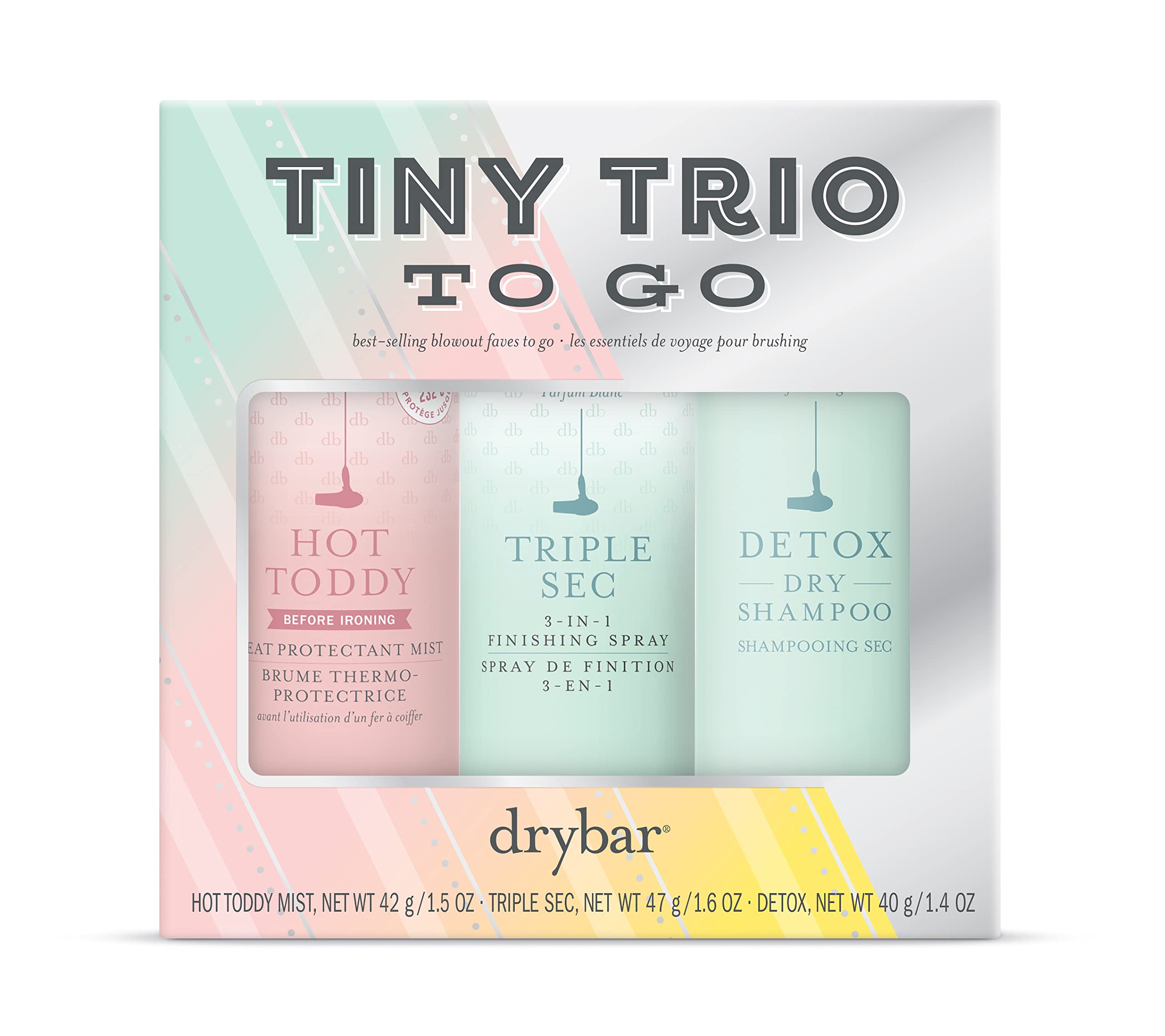 Drybar Tiny Trio To Go | Mini Travel Essentials Kit