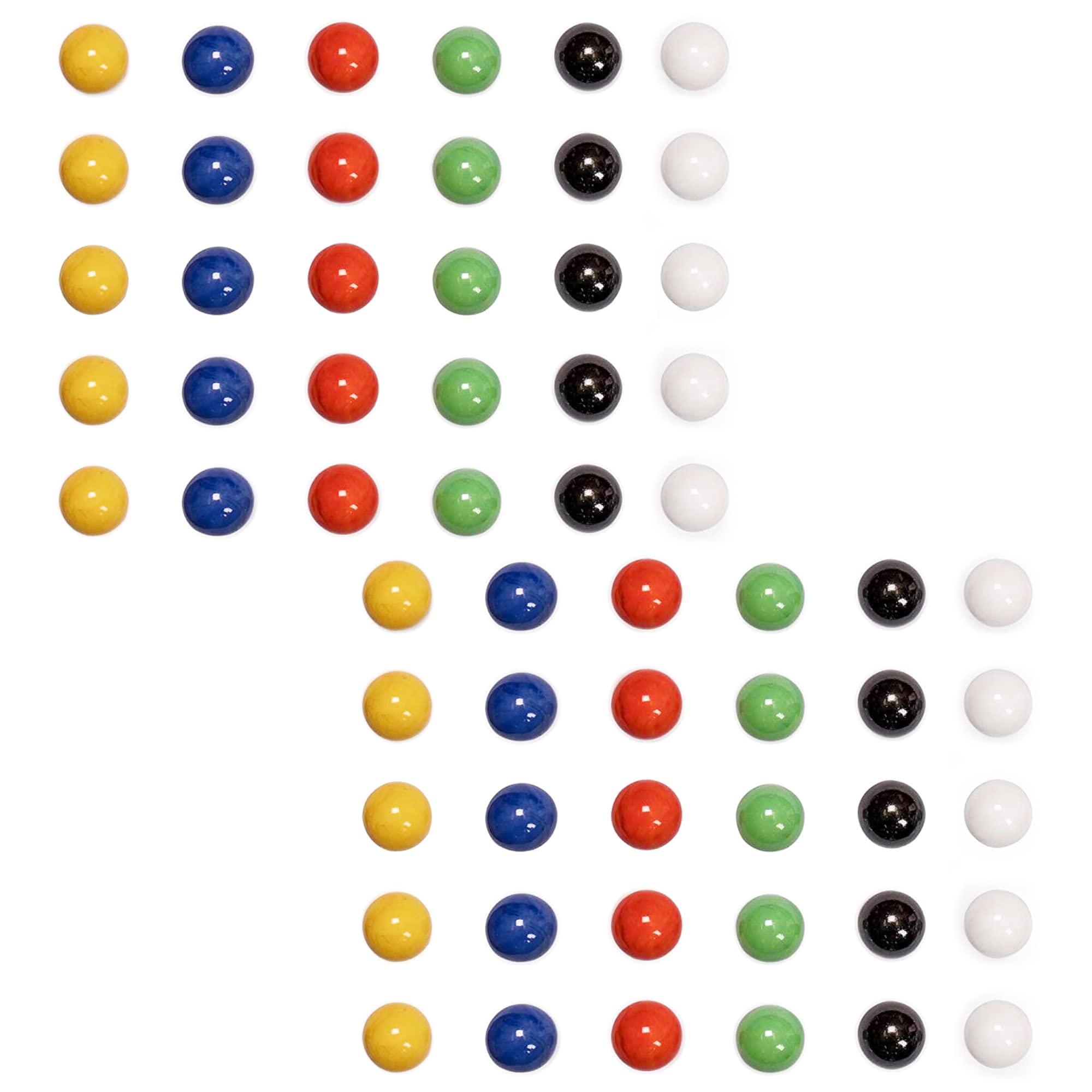 SKEMIX 30 new Solid Color Replacement Marbles Wahoo Aggravation Board game GLASS Wa Hoo