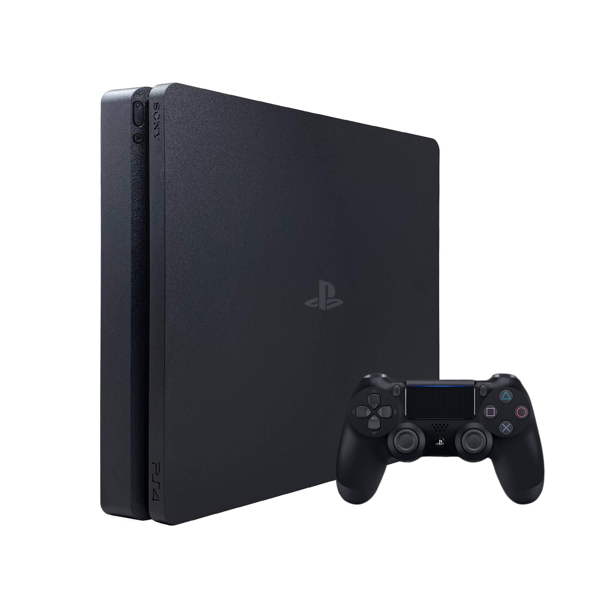 Sony Playstation 4 Slim Gaming Console with DualShock 4 Wireless Controller, 2TB Hard Drive, Black (Renewed) [Video Game]