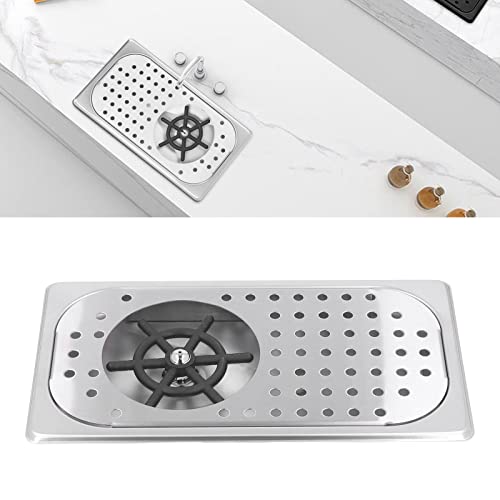 Stainless Steel Cup Washer High Pressure G1/2 in Embedded Glass Rinser for Hotels Cafes Homes