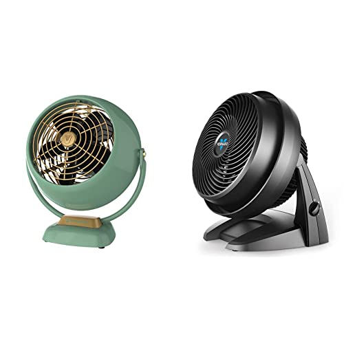 Vornado VFAN Jr. Vintage Air Circulator Fan, Green & 630 Mid-Size Whole Room Air Circulator Fan