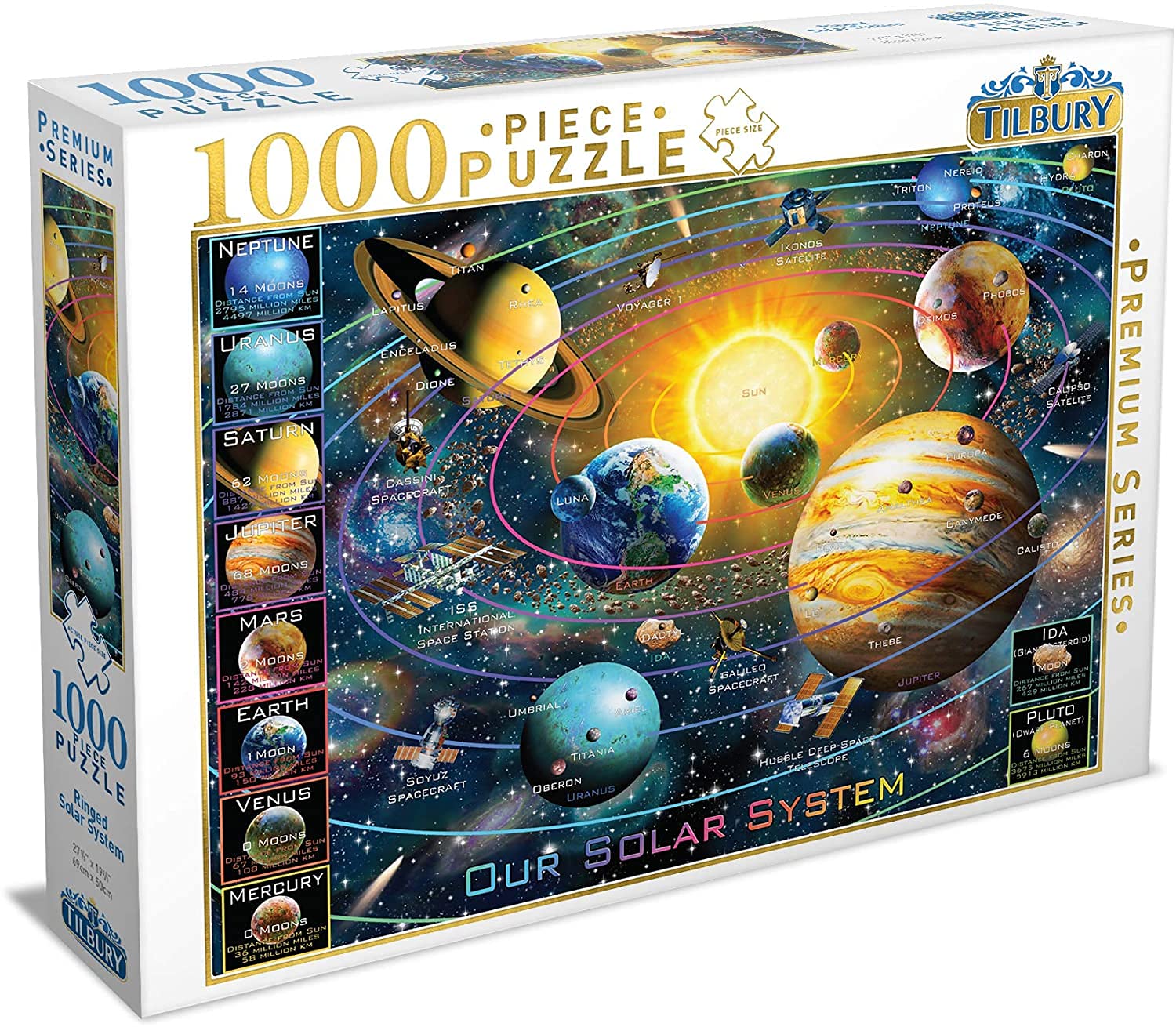 TILBURY Premium Jigsaw Puzzle - 1000 Piece Puzzle - A Brilliant Solar System Puzzle. The Perfect Jigsaw Puzzle For The Whole Family And Great Games For Adults
