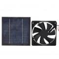 Exhaust Fan, Solar Panel Fan Kit 20W Portable Waterproof IP65 20 Conversion Rate Mini Exhaust Fan for Pet House Greenhouse