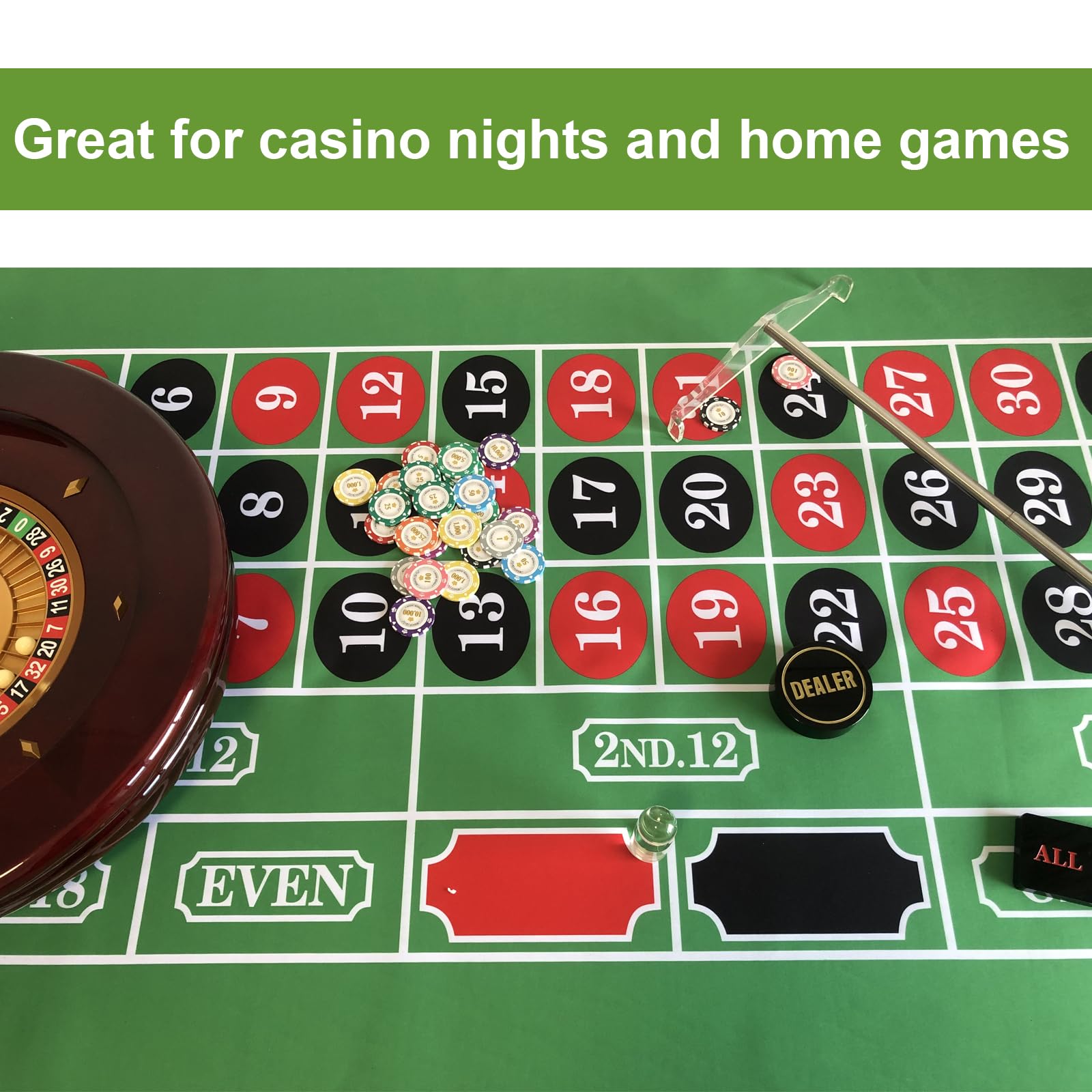 Roulette Marker for Table Wheel- Ball Top Acrylic Win Marker Great Poker Roulette Accessories Chips for Casino Games