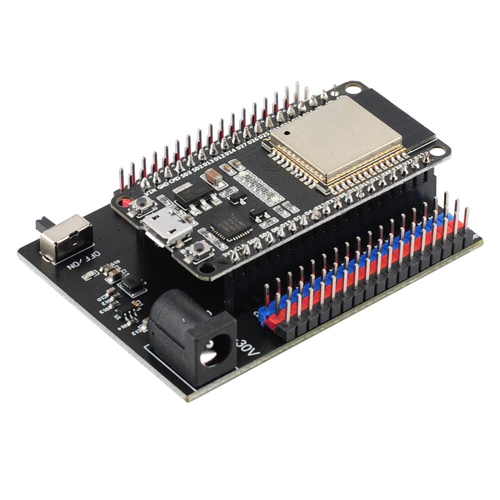 DIYmall DEVIT V1 ESP32-WROOM-32 Development Board, 36Pins ESP32, ESP-32S 2.4GHz WiFi+BT Dev Module CP2102 for Arduino DOIT, with ESP32 Expansion Board