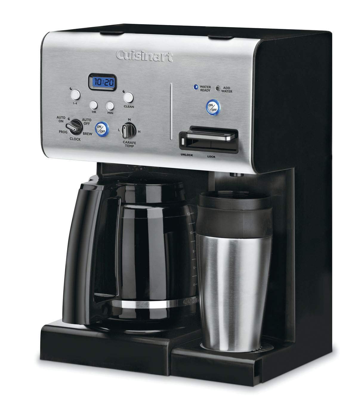 Cuisinart CHW-12P1 12-Cup Programmable Coffeemaker with Hot Water System, Black