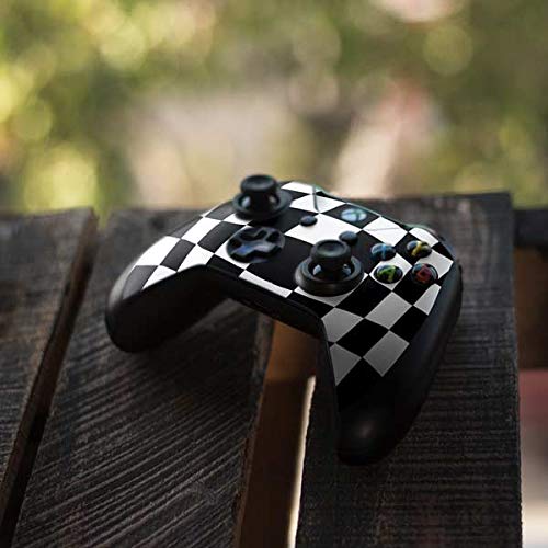 Skinit Decal Gaming Skin Compatible with Xbox One S Controller - Originally Designed Black and White Zoomed Checkerboard Design