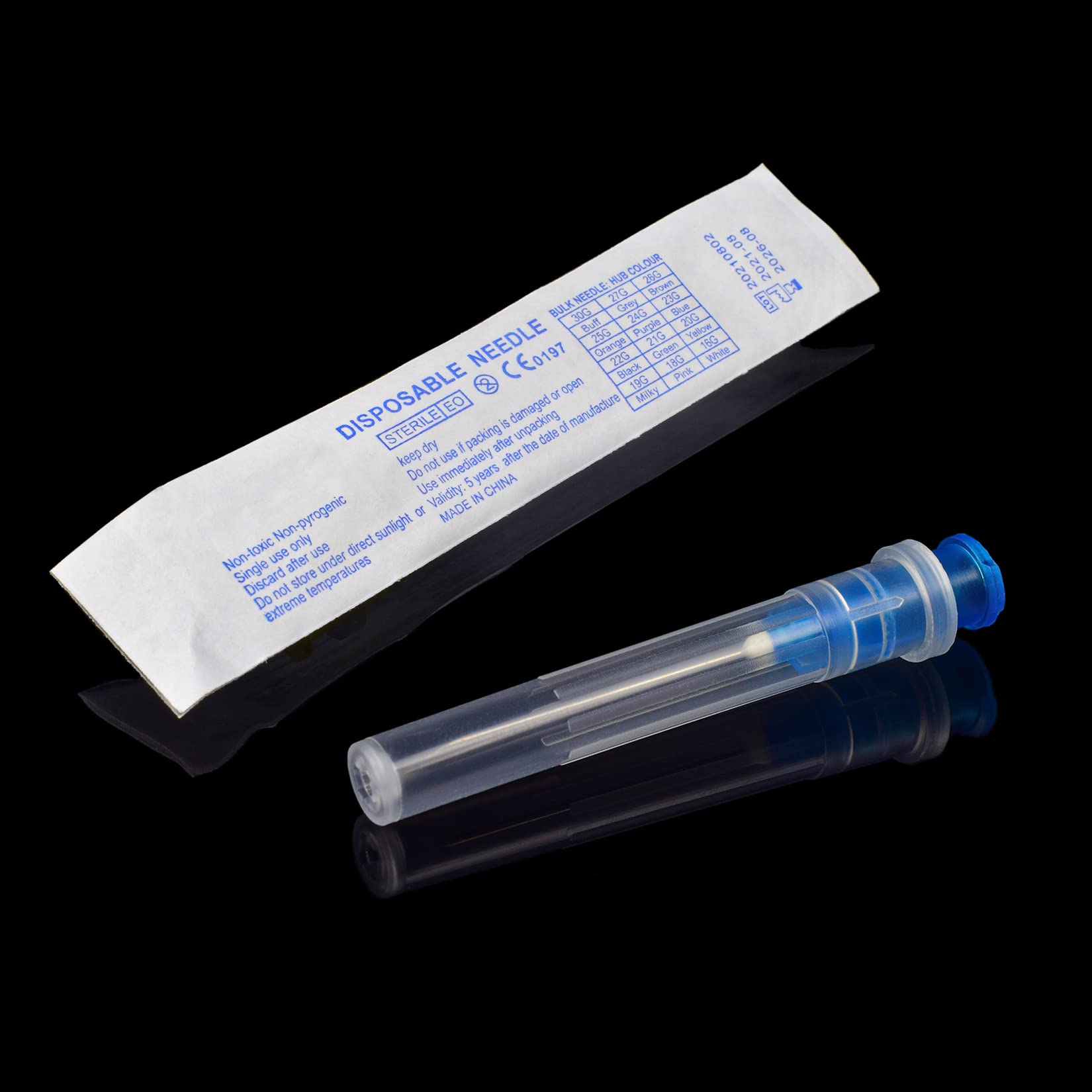 Disposable 23 Gauge 1.5 inch Needle, Individual Package, Pack of 100