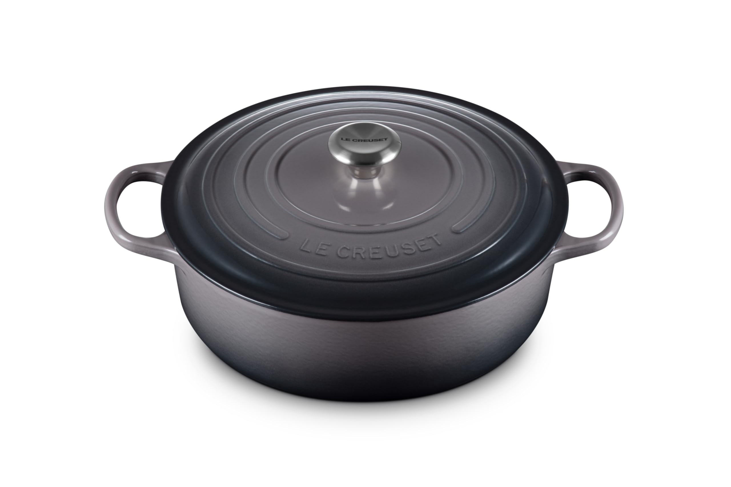 Le Creuset Enameled Cast Iron Signature Round Wide Dutch Oven, 6.75 qt., Oyster