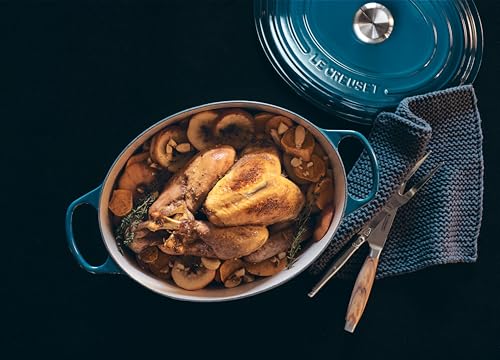 Le Creuset Enameled Cast Iron Signature Oval Dutch Oven, 6.75 qt., Deep Teal